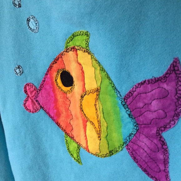 Vintage | Tops | Vintage 8s Fish Sweatshirt | Poshmark